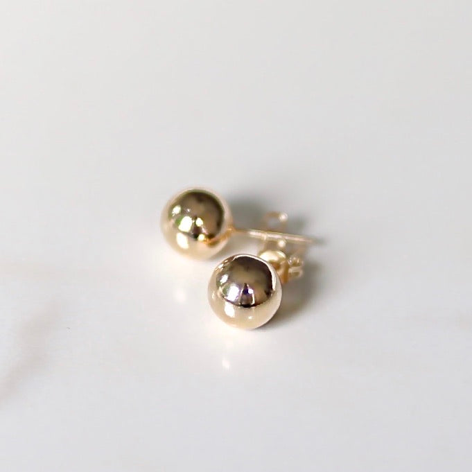 9mm gold ball earrings store